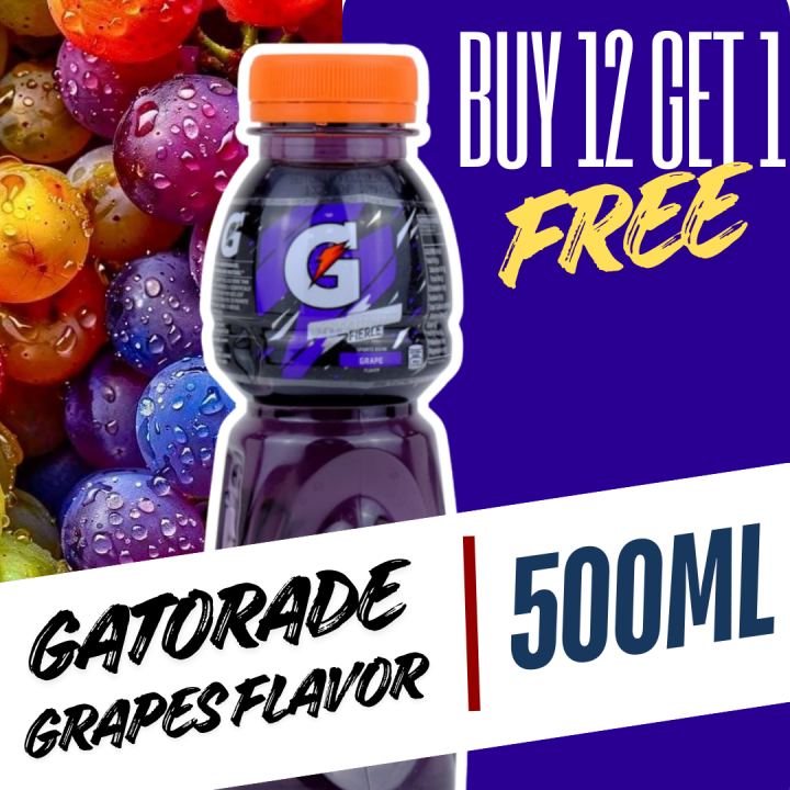 Gatorade Grapes Fruit Flavor 500ml Promo - BUY 12 GET 1 FREE | Lazada PH