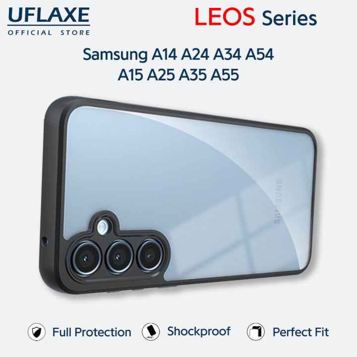 UFLAXE LEOS - เคส Samsung Galaxy A14 A24 A34 A54 A15 A25 A35 A55 5G - เคสแข็งกันกระแทกใสด้าน ...