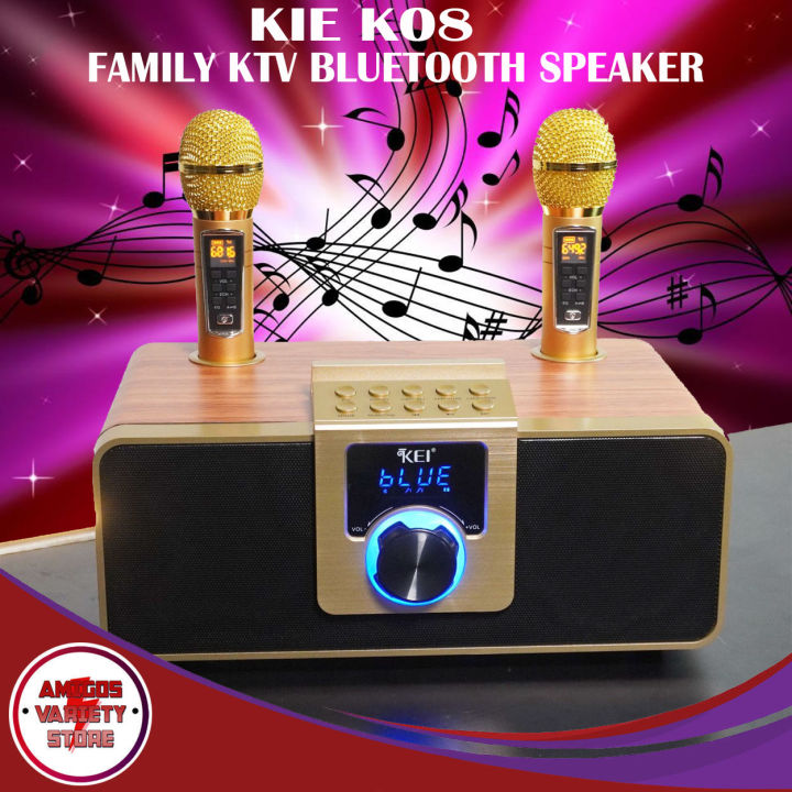 KEI K08 bluetooth karaoke speaker Comes with 2 wireless microphones ...