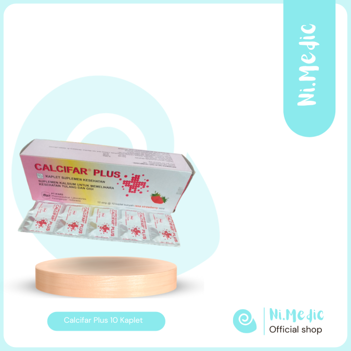 CALCIFAR PLUS 10 KAPLET | Nimedic | Suplemen vitamin D3 dan calsium ...