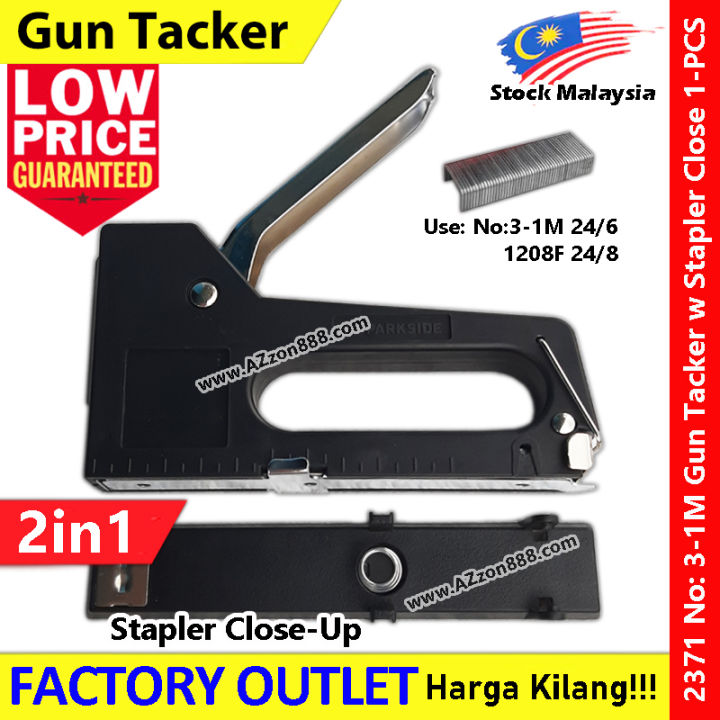 Gun Tacker with Staples Close-UP 2in1 Stapler Guntacker 3-1M 24/6 1208F ...