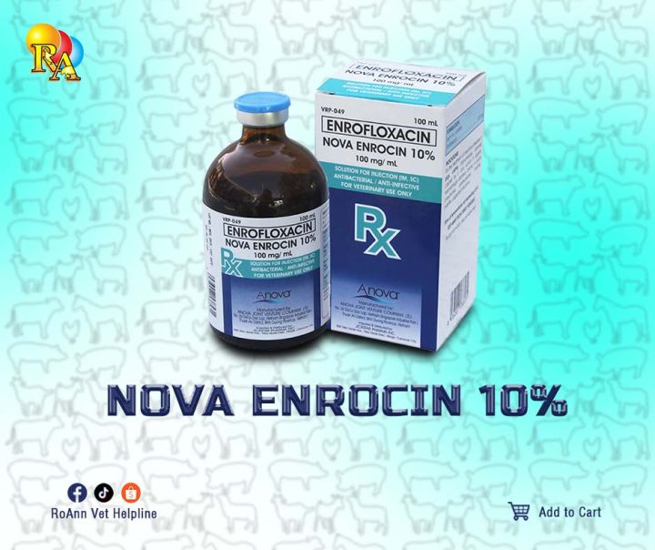 Nova Enrocin(enrofloxacin) 10% Solution for Injection(IM/SC ...