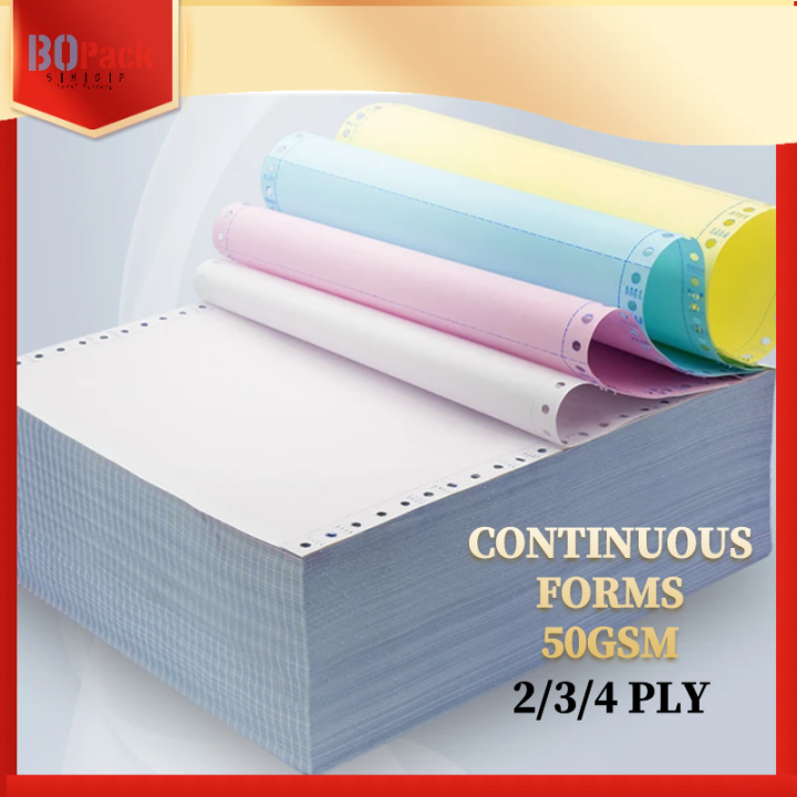2/3/4 PLY continuous forms computer printing carbonless paper 9.5"*11 ...