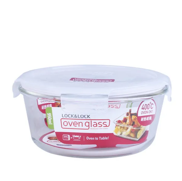 LOCKnLOCK Tempat Makanan LLG861 Airtight Glass Round -950ml | Lazada ...
