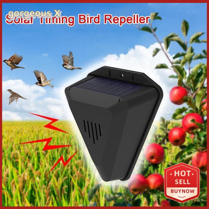 GORGEOUS X Garden Farm Protection Sound Animal Repellents Solar Powered ...