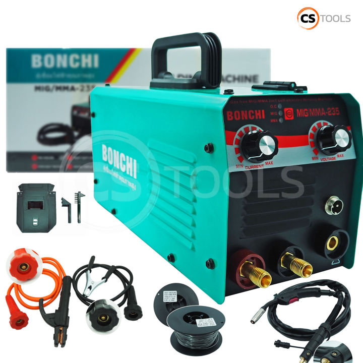 BONCHI ตู้เชื่อม MIG/MMA ไม่ใช้แก๊ส รุ่น MIG/MMA-235 + ลวดฟลักซ์คอร์ ...