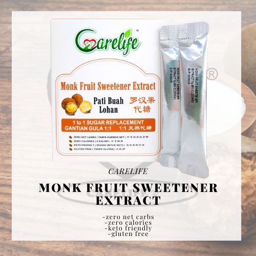 Monk Fruit Sweetener Extract 罗汉果代糖 (Carelife) 5g x 40sachets | Lazada
