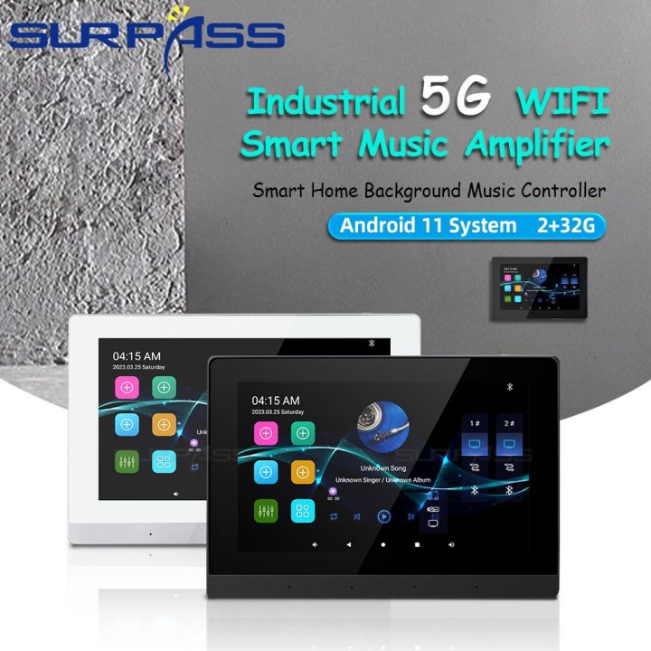 Smart WiFi Bluetooth 7 inch Wall Amplifier Touch Screen Android 11 ...