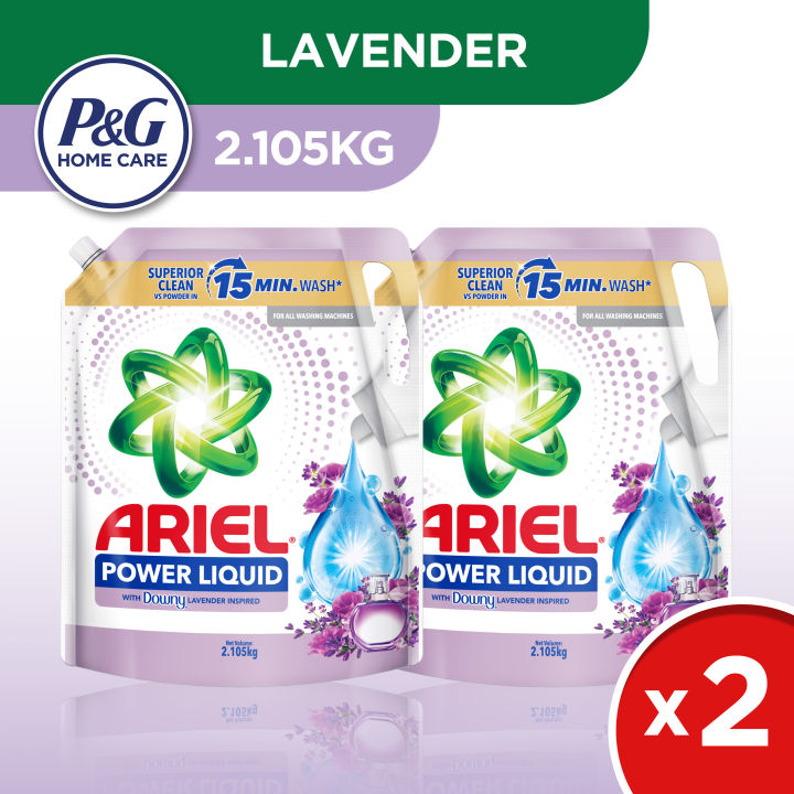 [Bundle of 2] Ariel Liquid Detergent Lavender 2.105KG Refill (Laundry, Detergent, Fragrance ...