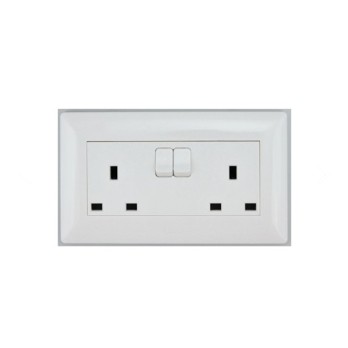 T&J Dazzle 13A 2 Gang Switched Socket (HB813SD) | Lazada Singapore