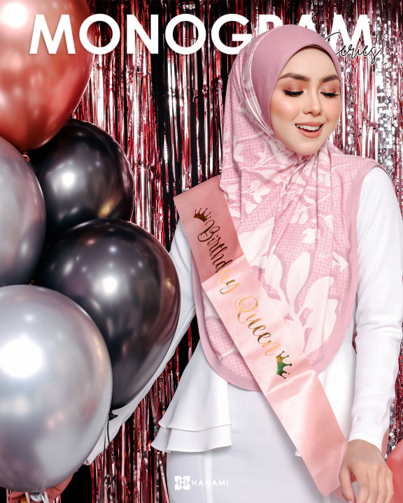 BAWAL SQUARE HOPE MONOGRAM SERIES | Hijabs by Hanami | Lazada