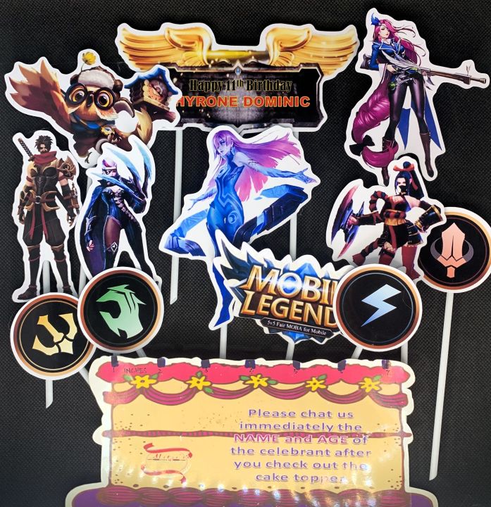 MOBILE LEGENDS CAKE TOPPER | Lazada PH