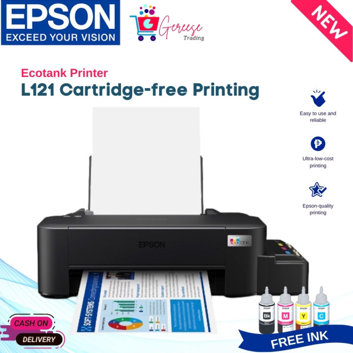 Epson L121 Original Ink Tank Printer continuous ink system CISS comes with set of 664 inks ...