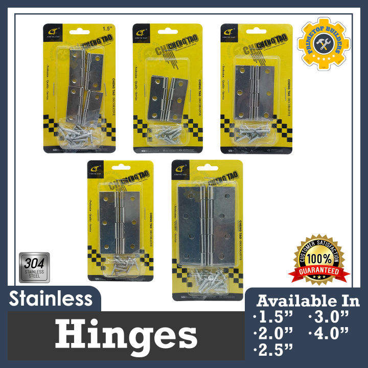 STAINLESS Hinges Narrow Butt Hinges 1.5 ,2.0, 2.5, 3.0, 4 PRIMETOP ...