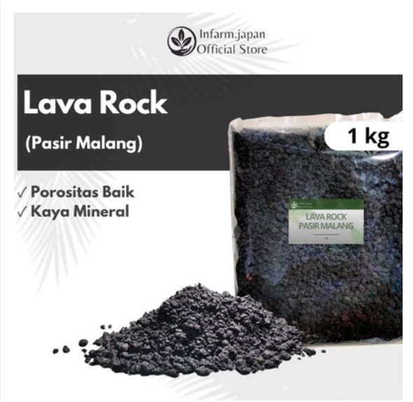 1 kg Lava Rock Murni Bersih Pasir Malang Hitam & Merah Halus-Kasar ...