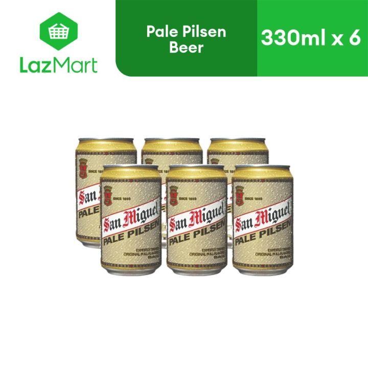 San Miguel Pale Pilsen Beer Can 330ml x 6 | Lazada