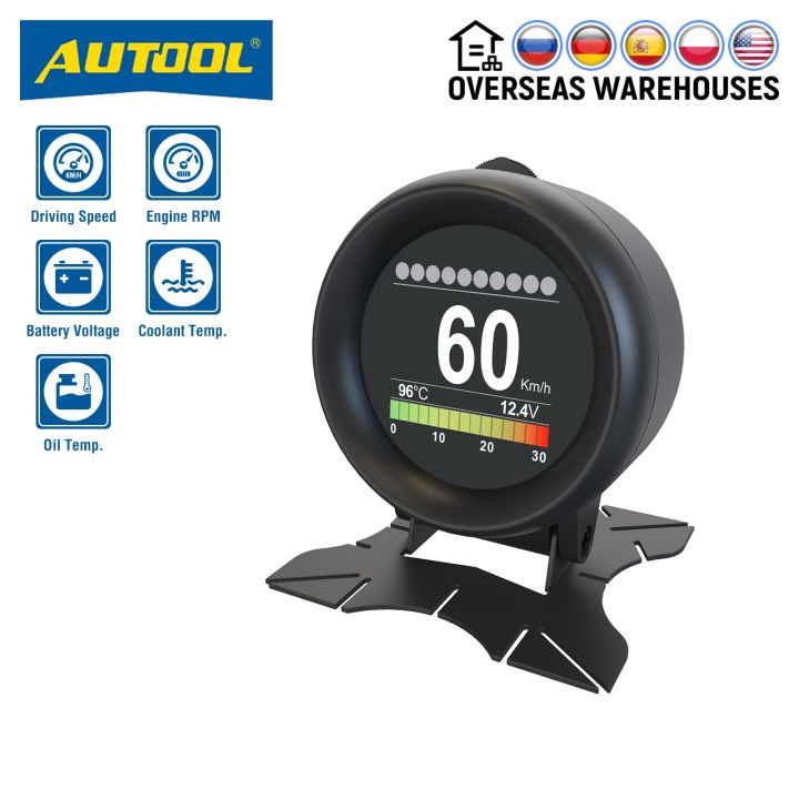 AUTOOL X60 HUD Head Up Display Car Speedmeter Fuel Consumption Alarm ...