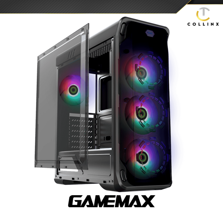 GameMax Starlight Gaming Case | Free 4 Fans | ATX Tempered Glass | For ...