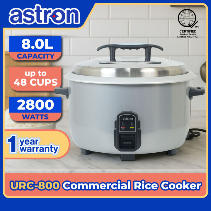 Astron URC-800 8.0L Commercial Rice Cooker | Up to 48 cups | Keep warm ...