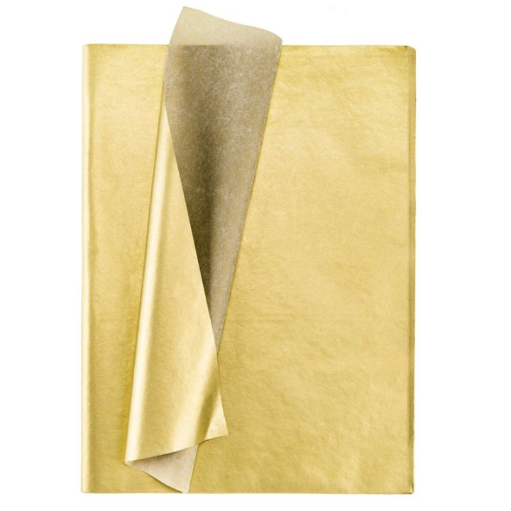 (OFNH) Gold Tissue Paper, 100 Sheets Metallic for Birthday Party ...