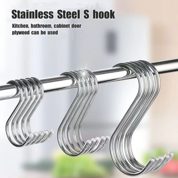 Multi-purpose S Hooks Stainless Steel Heavy Duty Metal Hooks Super Load ...