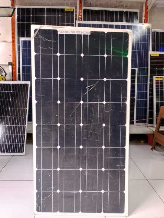 PANEL SURYA/ SOLAR CELL/ SOLAR PANEL / FLEXIBEL 100WP MONO | Lazada ...