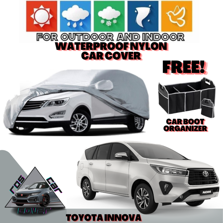 Toyota Innova Heavy Duty Thick Waterproof Nylon Car Cover With Car Boot ...