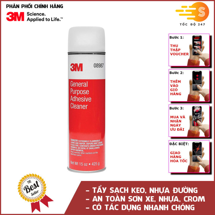 Dung dịch tẩy keo nhựa đường chuyên dụng 3M 08987 425g - Không hại sơn ...