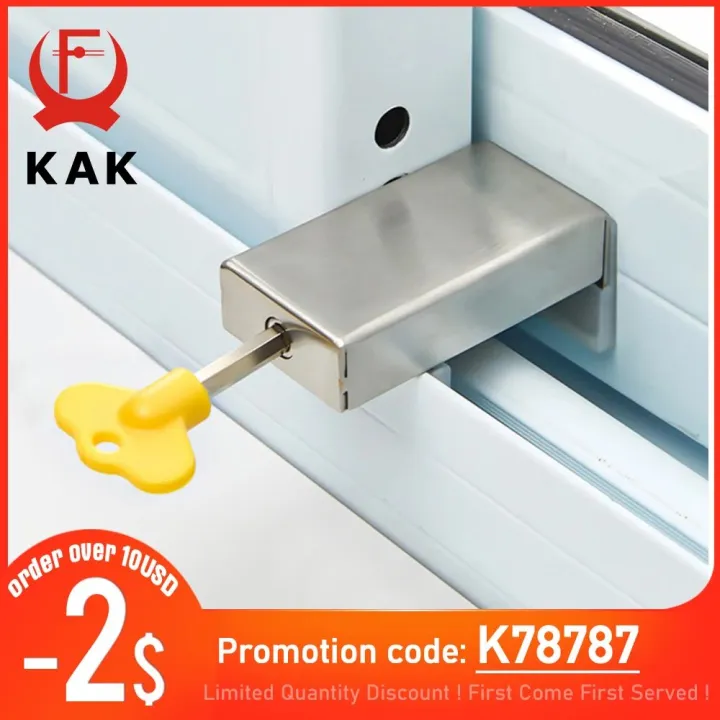KAK Adjustable Window Lock Stopper Safety Locks for Kids and Pets Anti ...