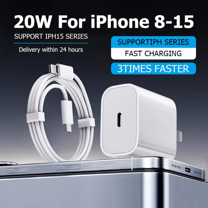 20W PD Original Fast Charger Power Adapter With USB PD 1M/3FT Cable ...