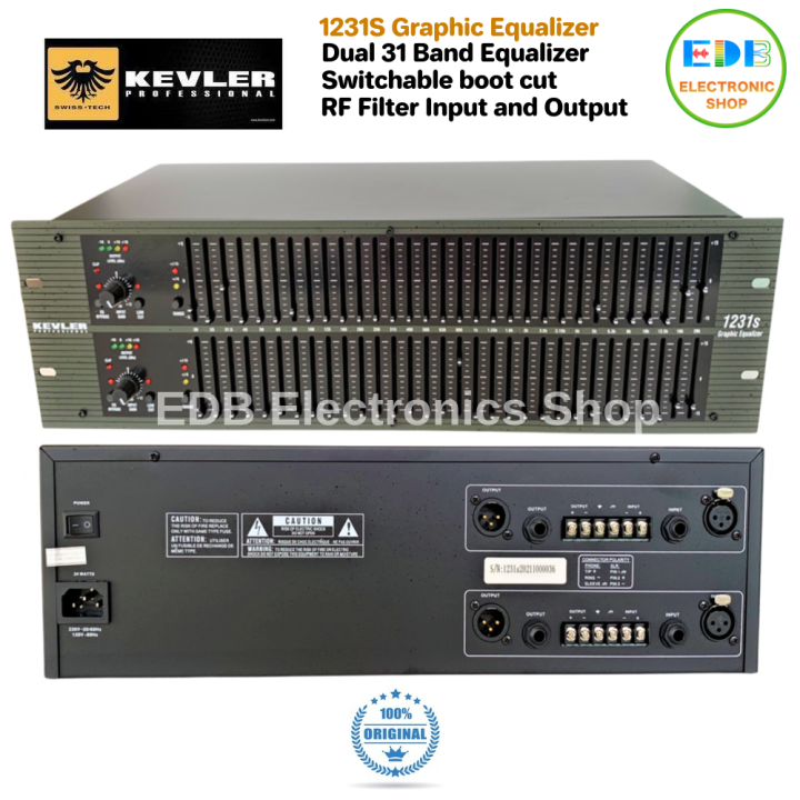 Original Kevler 1231S Graphic Equalizer Dual 31 Band Equalizer Kevler Equalizer 1231S Equalizer ...