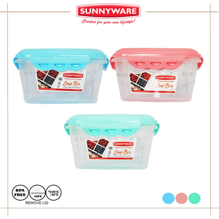 Sunnyware-Food Saver Snap Box Food Container-2200ml-[443]-Pink Light ...