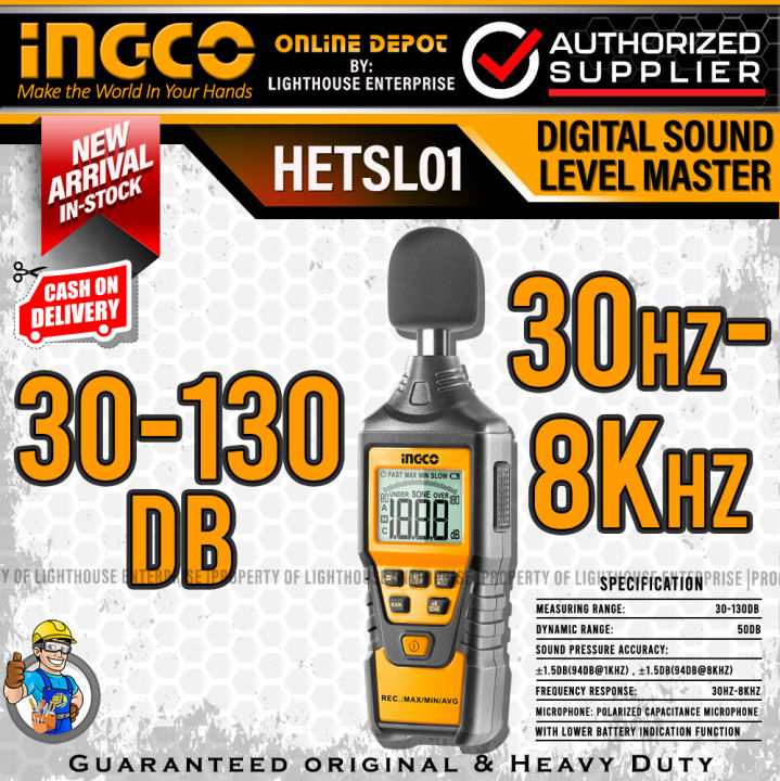 INGCO Digital Sound Level Meter (HETSL01) LIGHTHOUSE ENTERPRISE | Lazada PH