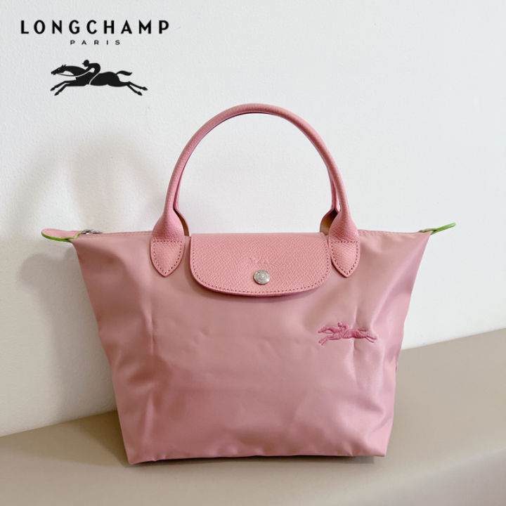 100% Authentic longchamp official store Petal pink Nylon Bag L1899 ...