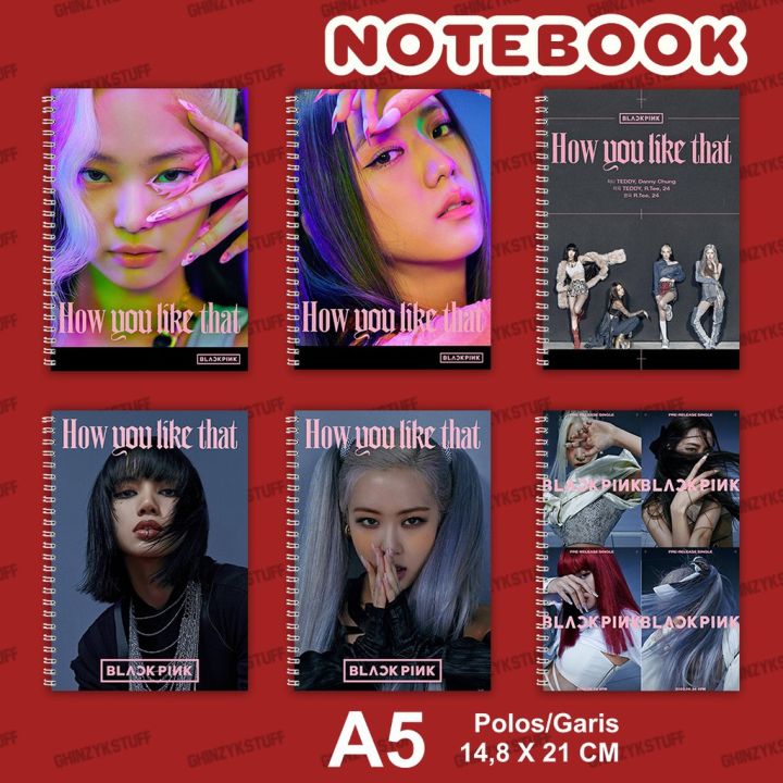 Notebook A5 (14,8x21cm) KPOP Blackpink Lisa Jisoo Jennie Rose How You ...