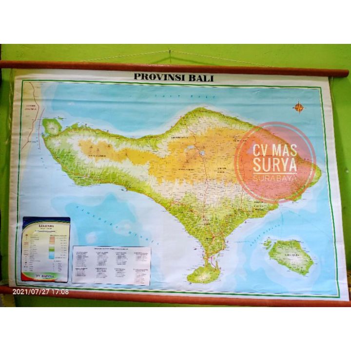 Peta Provinsi Bali bingkai kayu | Lazada Indonesia