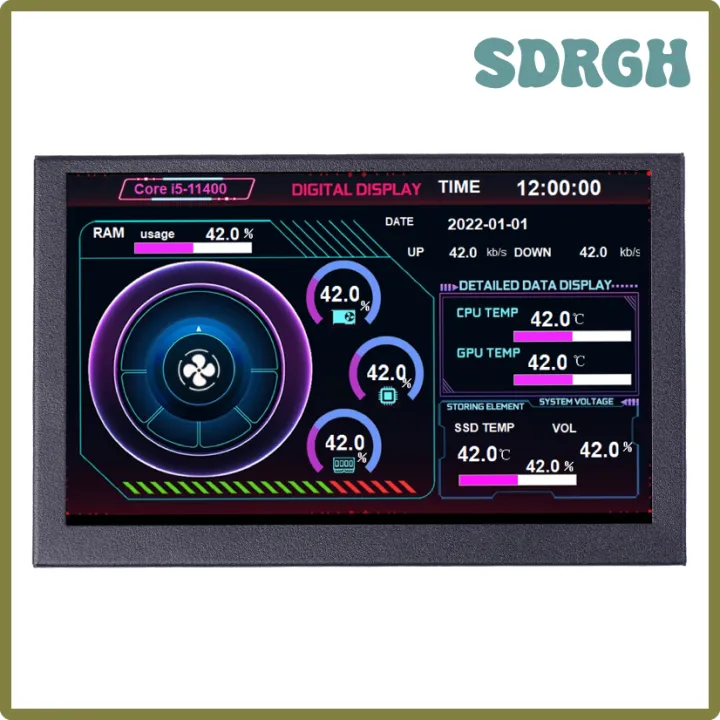 SDRGH 5 Inch IPS Type-C Secondary Screen Computer LCD Monitor Display ...