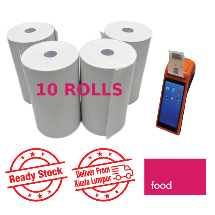 Star Coreless Thermal Paper Receipt Roll for FoodPanda Grab machine ...