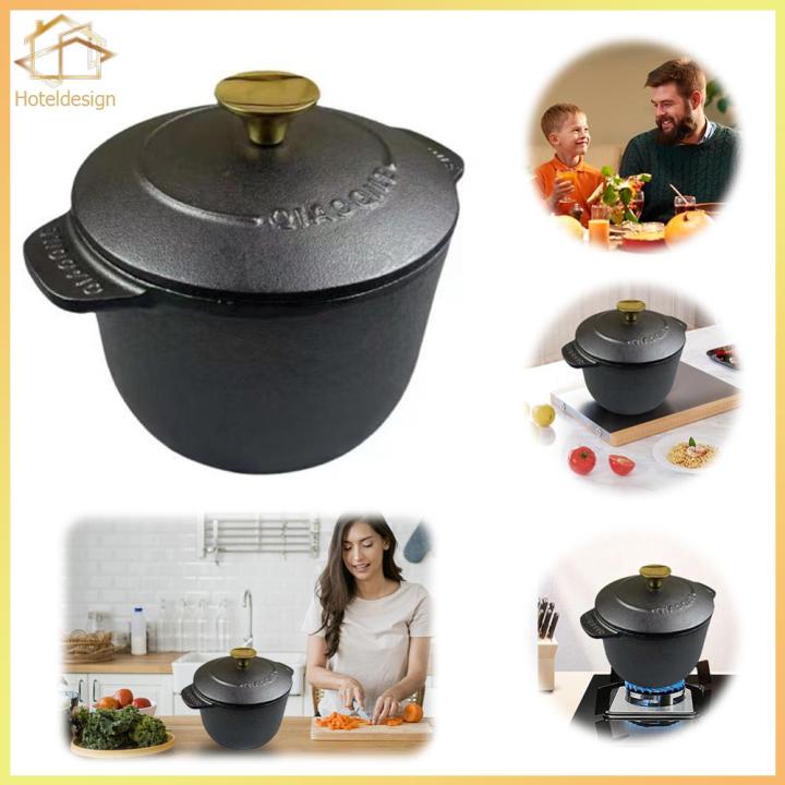 Cast Iron Rice Cooker Thickened Rice Stewpot Induction Compatible Rice ...