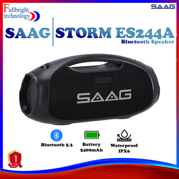 SAAG STORM ES244A Bluetooth Speaker ลำโพงบลูทูธ (ประกันจากศูนย์ 1 ปี ...