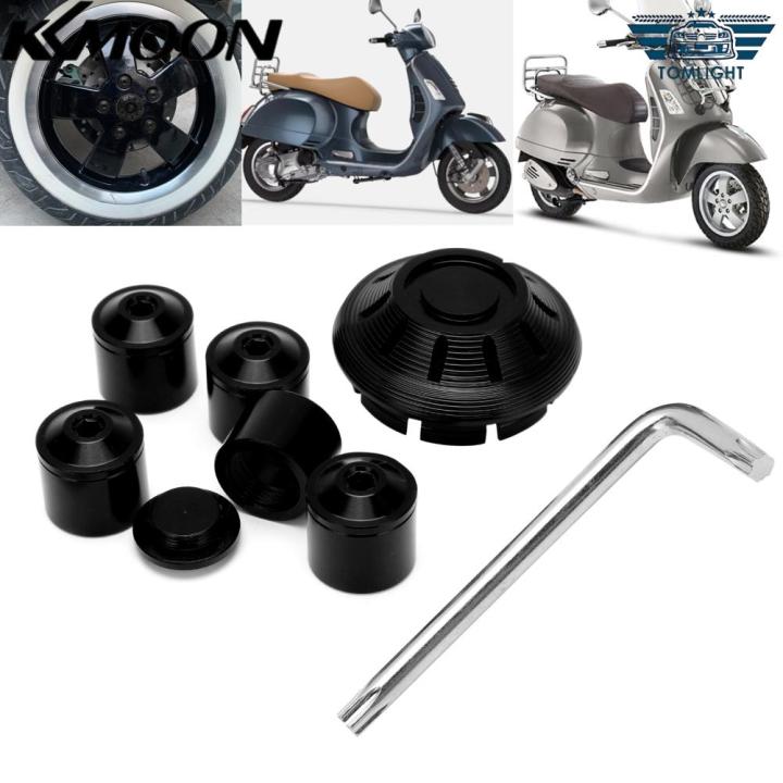 KKmoon Motorcycle Hubcap Wheel Side Cover 6pcs for Decor Replacement ...