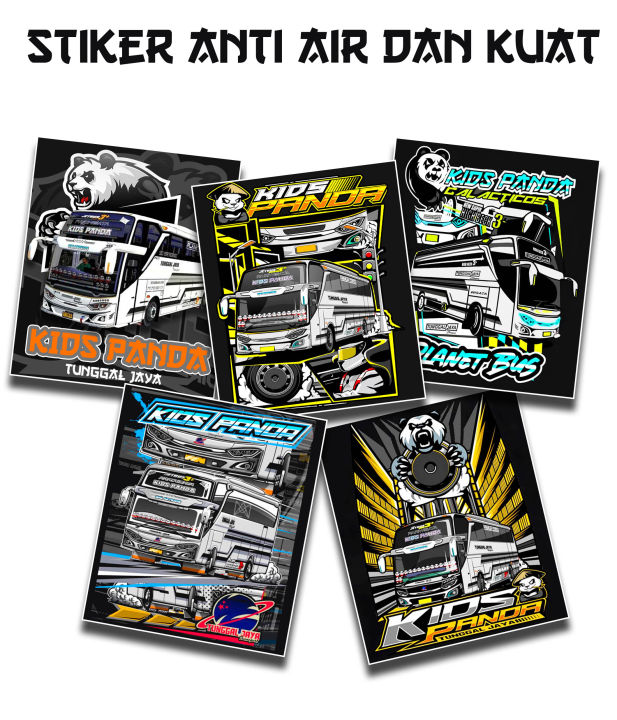 stiker bus kids panda bus mania isi 5 sticker bis telolet setiker mobil ...