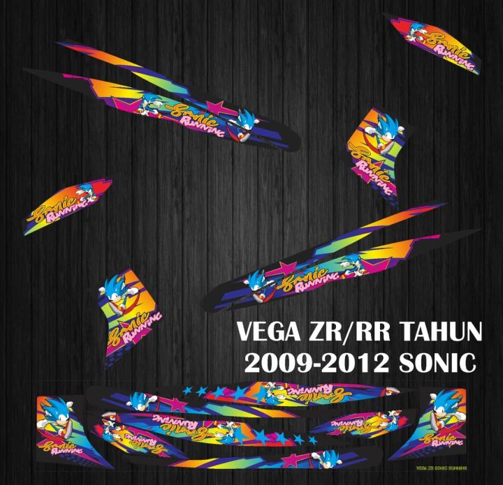 STIKER STRIPING DECAL VEGA ZR/VEGA RR TAHUN 2009-2012 SONIC | Lazada ...