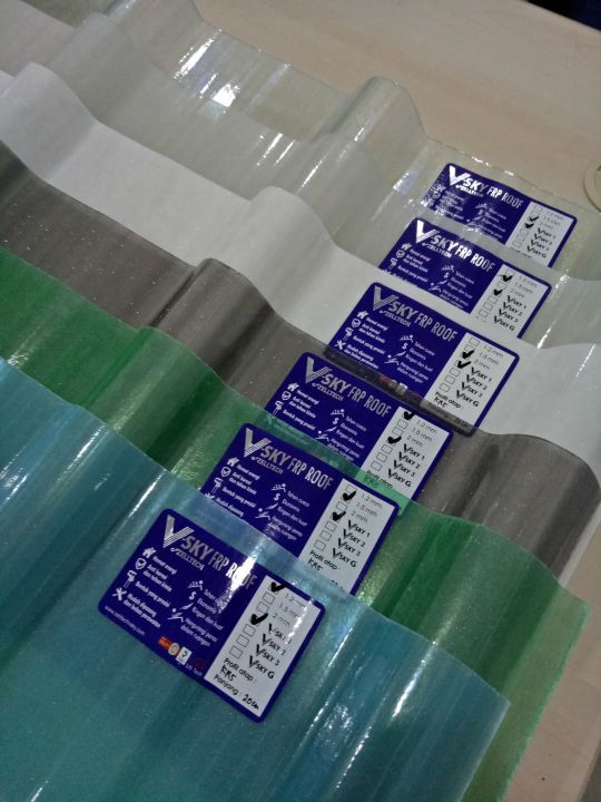 Atap Fiberglass FRP V-Sky Roof model KR 9 tebal 1,5 mm | Lazada Indonesia