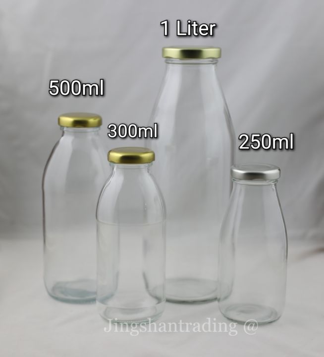 [Susu] 250ml | 300ml | 500ml | 1000ml Botol kaca /Glass bottle /milk ...