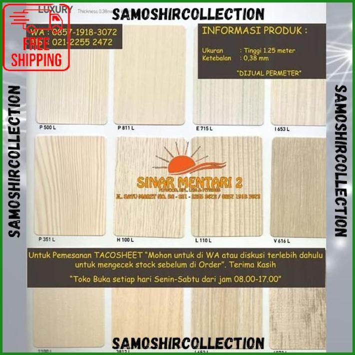 Taco Sheet Pvc Motif Tipe L Kualitas Premium | Lazada Indonesia