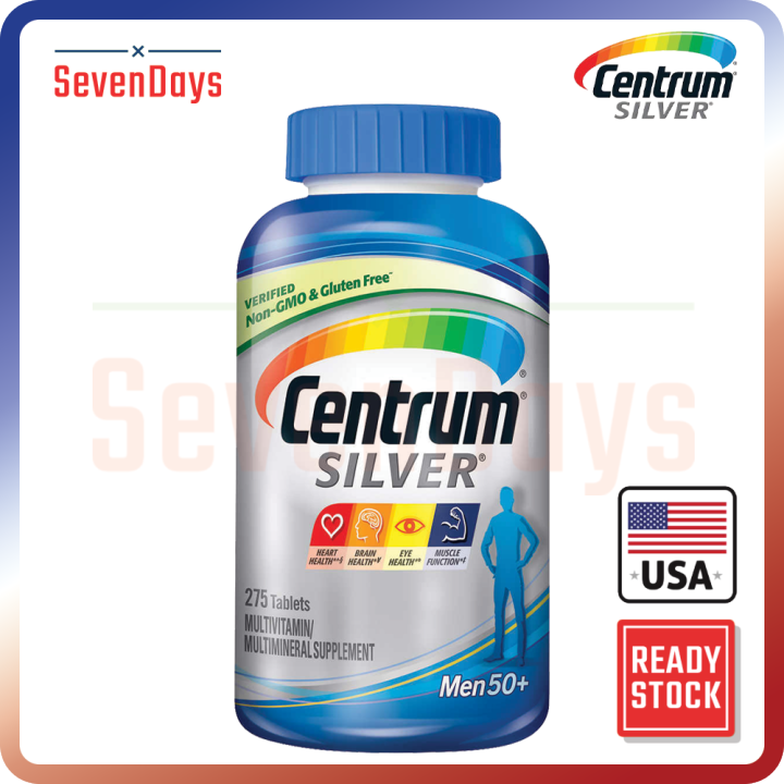 Centrum Silver Men 50+ (275 Tablets) Multivitamin Multimineral ...