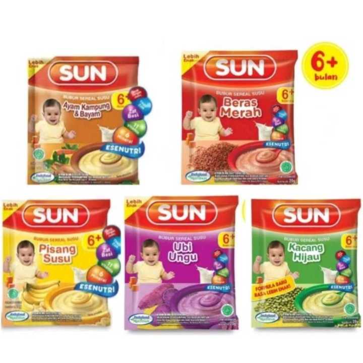Sun Bubur Bayi 6 Bulan + Kemasan Sachet 20 Gr Bubur Instan Bayi ...