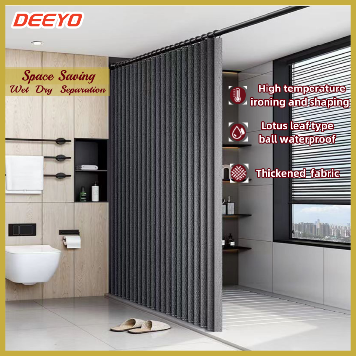 Deeyo High Quality 120cm-180cm Foldable Shower Curtain Makapal for ...
