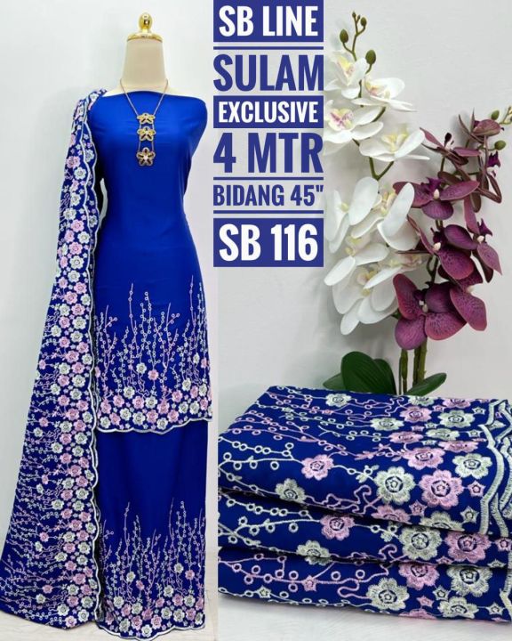 KAIN PASANG KAIN SB LINE SULAM KAIN SULAM EXCLUSIVE | Lazada